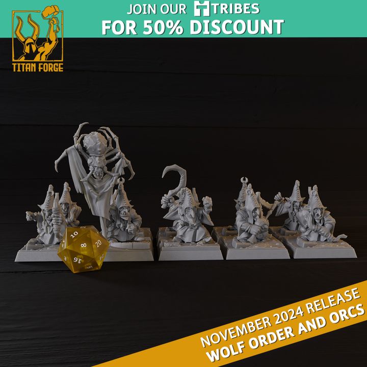 3D Printable Dusk Goblins Bows - Wolf Order and Orcs - Titan Forge ...