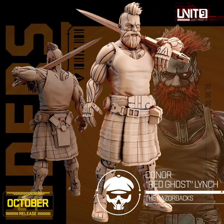 3D Printable Cyberpunk models BUNDLE - The Razorback gang - (October24 ...