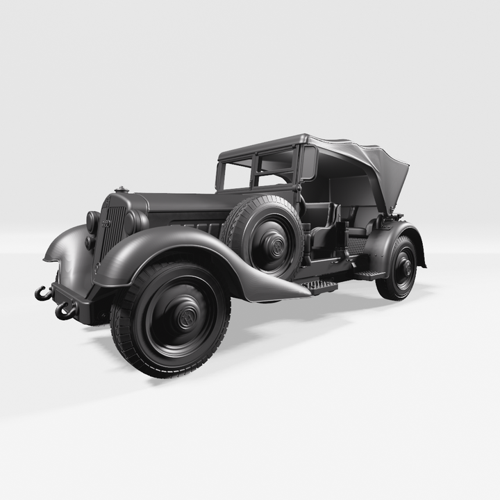 3D Printable Horch 830 R Kübelwagen (Germany, WW2) by Wargame3d