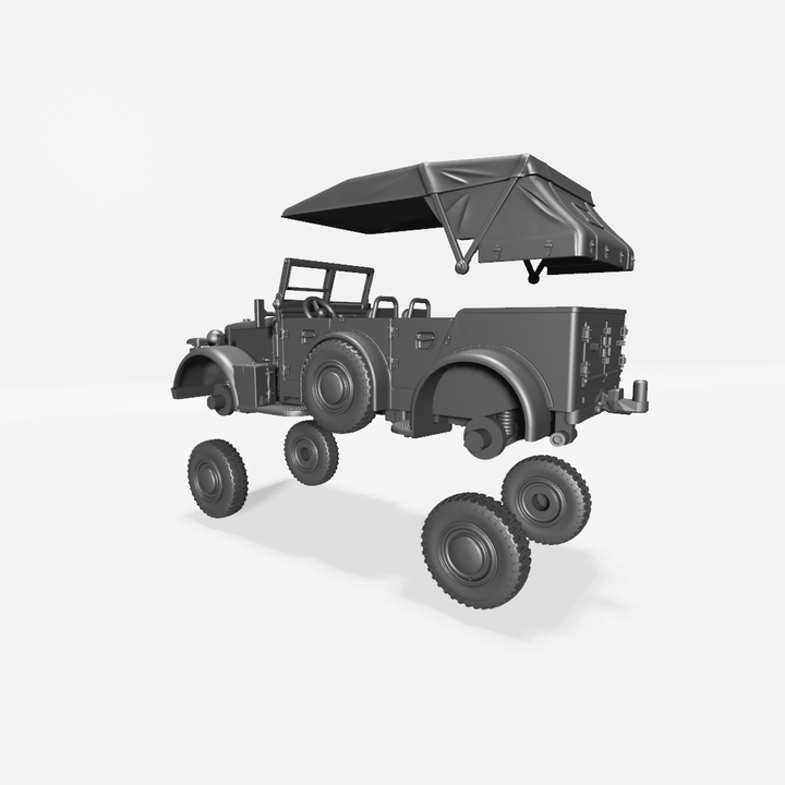3D Printable Horch 901 (Kfz.15) (open and closed) (Germany, WW2) by ...