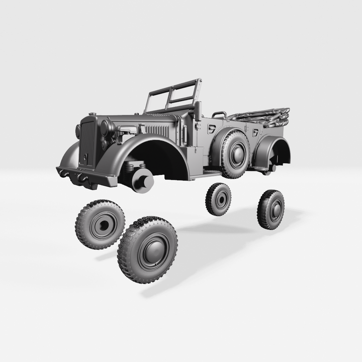 3D Printable Horch 901 (Kfz.15) (open and closed) (Germany, WW2) by ...