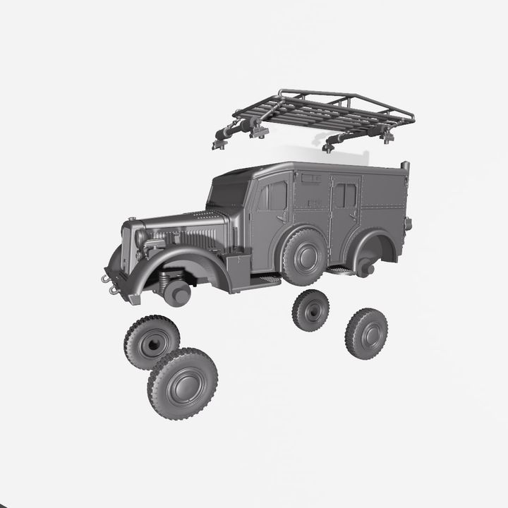 3D Printable Horch 901 Type 40 radio car (Kfz.17) (Germany, WW2) by ...
