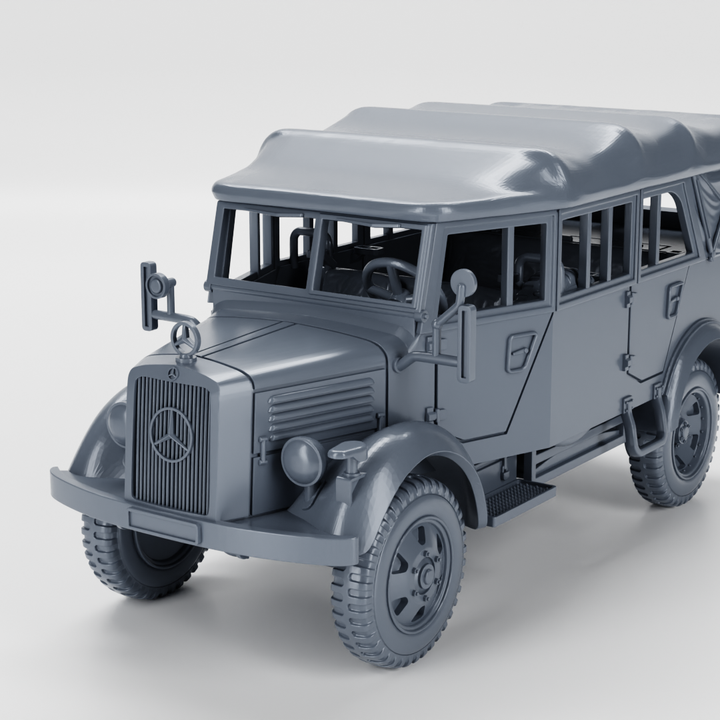 3D Printable Mercedes-Benz L1500A (1.5-ton, 4x4) (open and closed ...