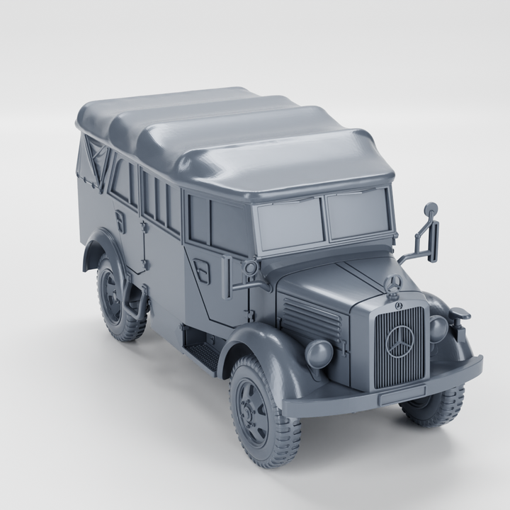 3D Printable Mercedes-Benz L1500A (1.5-ton, 4x4) (open and closed ...