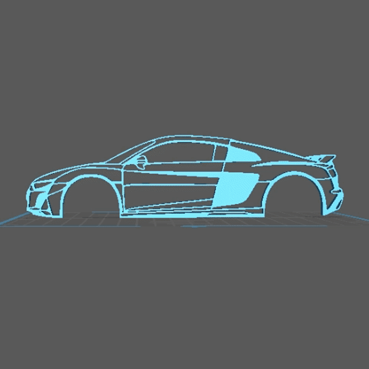3D Printable Audi - R8 by Paul Wust