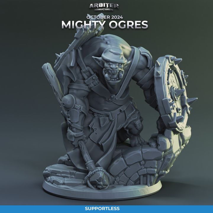 3D Printable Supportless Ogre 02 by Arbiter Miniatures - by Theis Haagh ...
