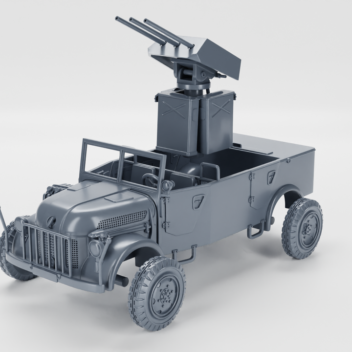 3D Printable Steyr 1500 with Drilling MG151 with Sd Ah 51 ammo trailer ...