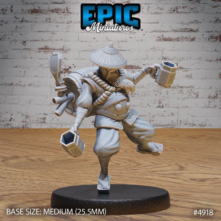 3D Printable Drunk Master / Martial Arts Warrior / Shaolin Fighter ...
