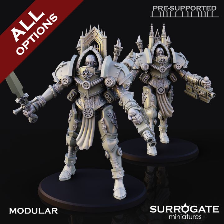 3D Printable Daughters of Dawn Sanctified Armors, Surrogate Miniatures ...