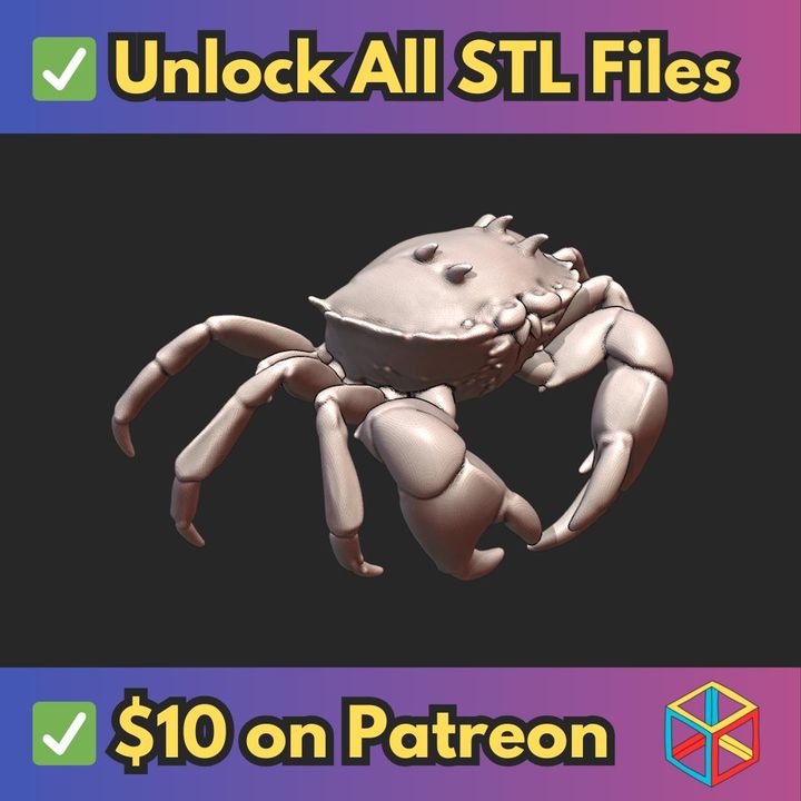 3D Printable 28mm Sci-Fi Alien Crab Creature for Interstellar ...