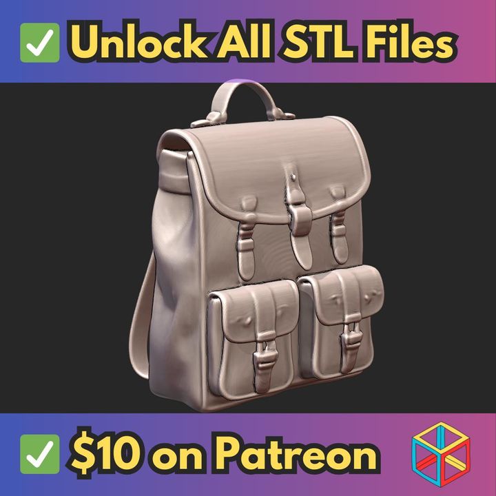 3D Printable 28mm Sci-Fi Tactical Gear Bag for RPG Characters MineeForm ...