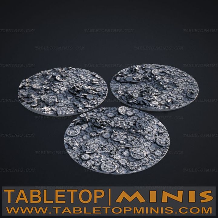 3D Printable Ancient Ruins 130mmx130mm Circular Base Toppers by ...