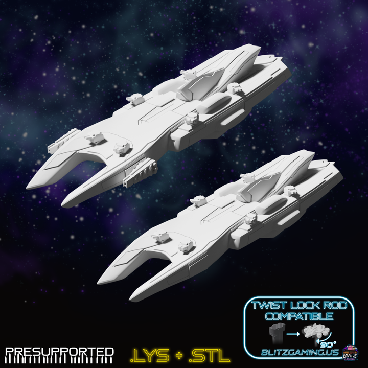 3D Printable Maelstrom Class Cruisers (A & B Weapon Configurations) by ...