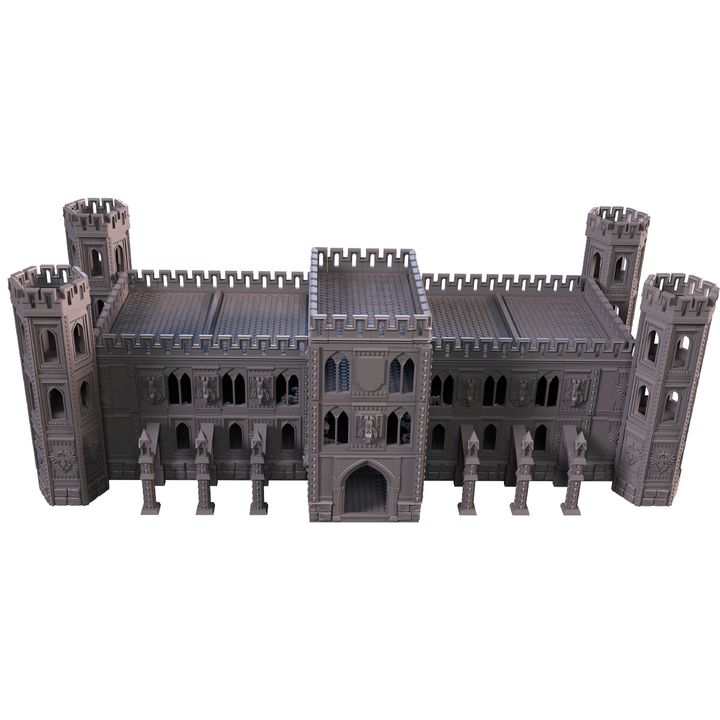 3D Printable Castle in 28mm scale by Sergeant Hammer