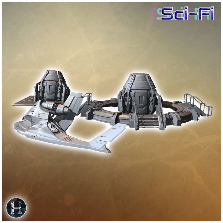 3D Printable Futuristic escape pod with a satellite communication ...