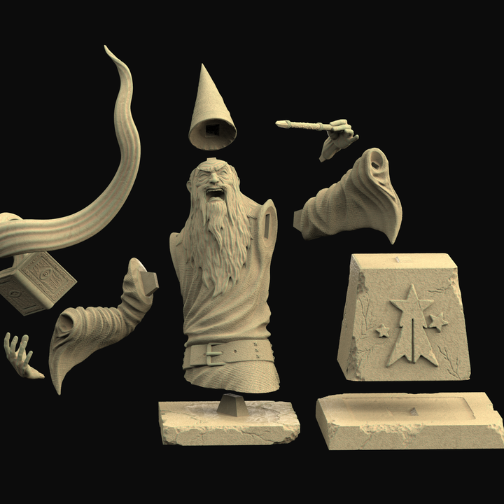 3D Printable The Sage Summoner Pedestal Bust - Stargazer Collection by ...