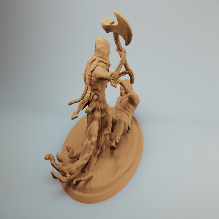 3D Printable Executioner Geist undead skeleton wraith attacking a ...