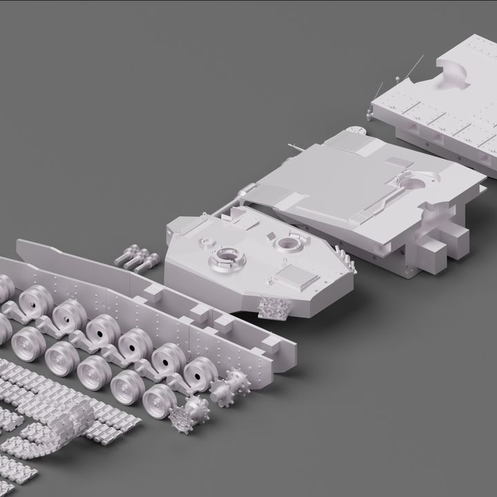 3D Printable Swiss NKPz MBT prototype by The Military Industrial Complex
