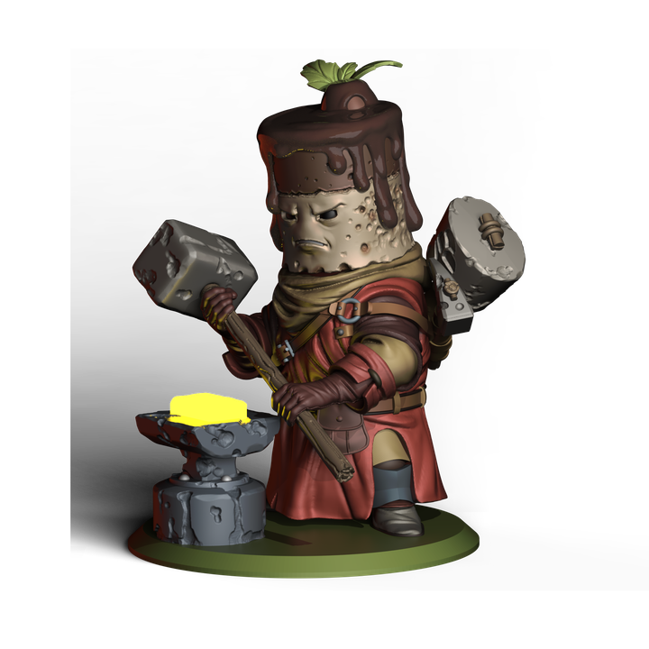 3D Printable Food Fight! - Chocolate Cake Blacksmith by Quirky Unlimited