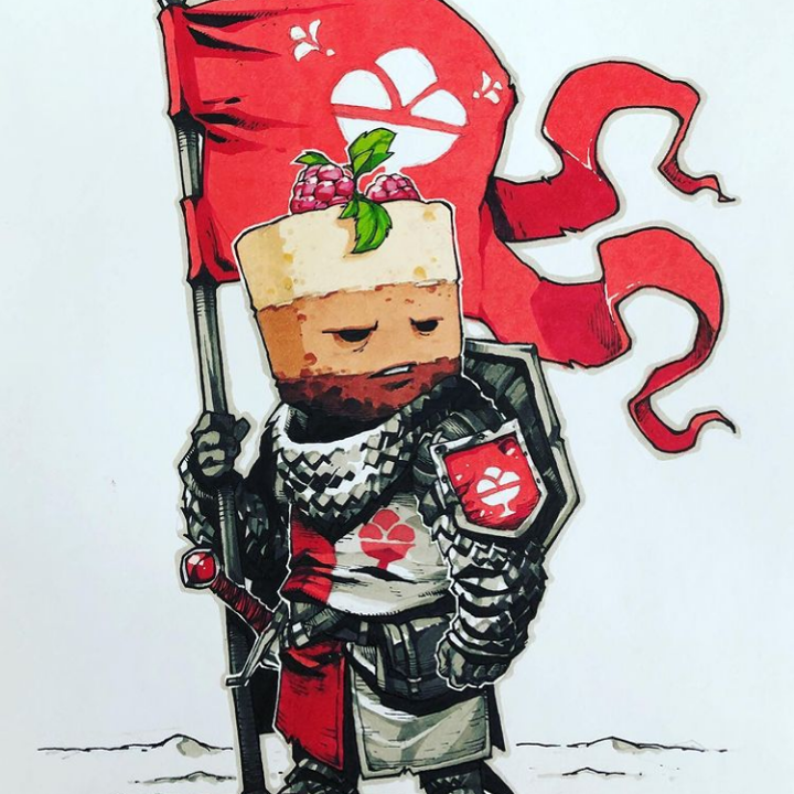 3D Printable Food Fight! - Chocolate Cake Gonfalonier by Quirky Unlimited