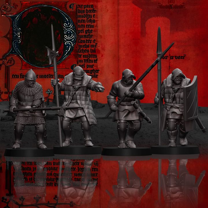 3D Printable 15th century - Vlach Boyars on foot by Black Knight Miniatures