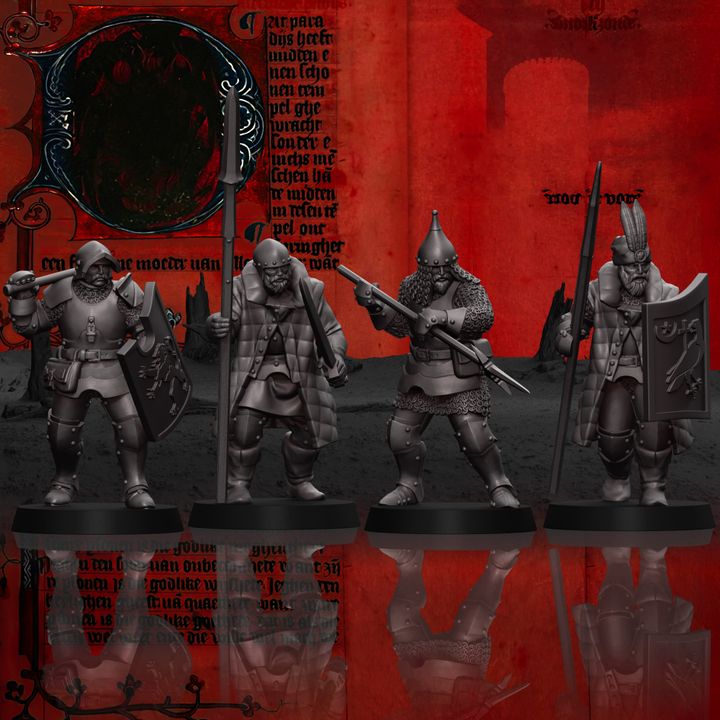 3D Printable 15th century - Vlach Boyars on foot by Black Knight Miniatures