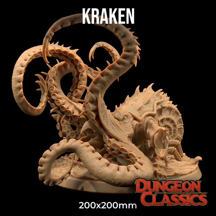 3D Printable Kraken | PRESUPPORTED | Dungeon Classics by Dungeon Classics
