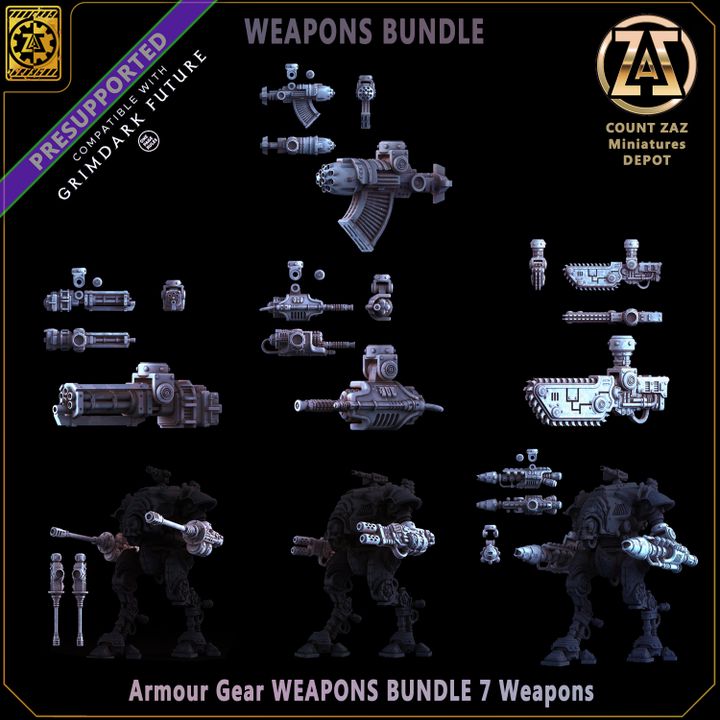 3D Printable Armour Gear - WEAPONS MEGA BUNDLE - 7 Primary Weapons by ...