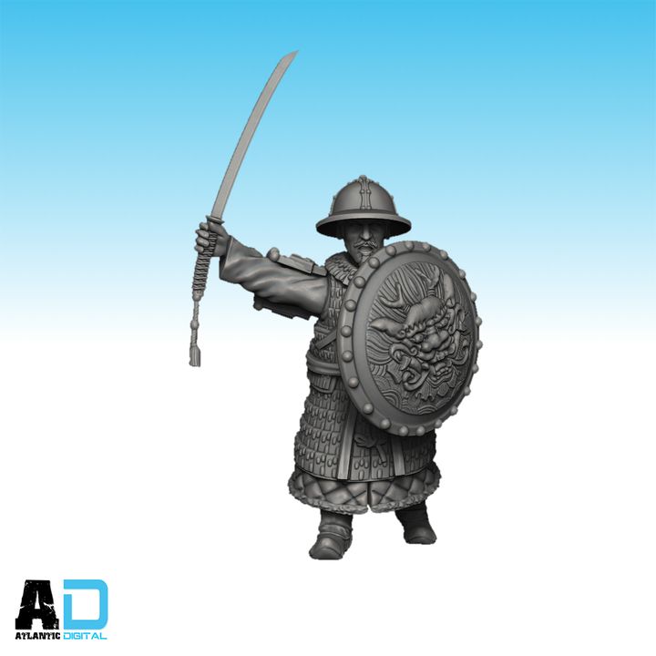 3D Printable Joseon warriors in Scale Armor by Wargames Atlantic