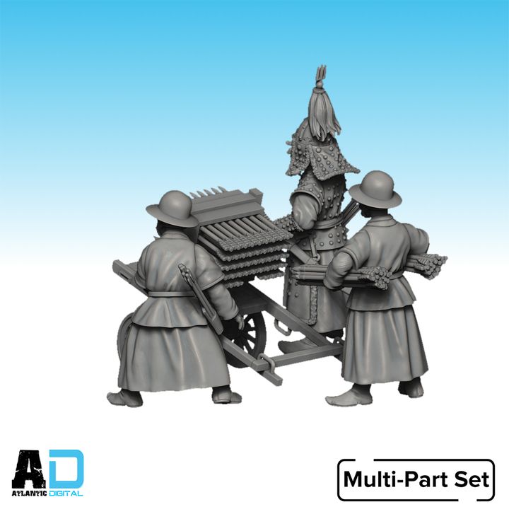 3D Printable Joseon Hwacha and Crew by Wargames Atlantic