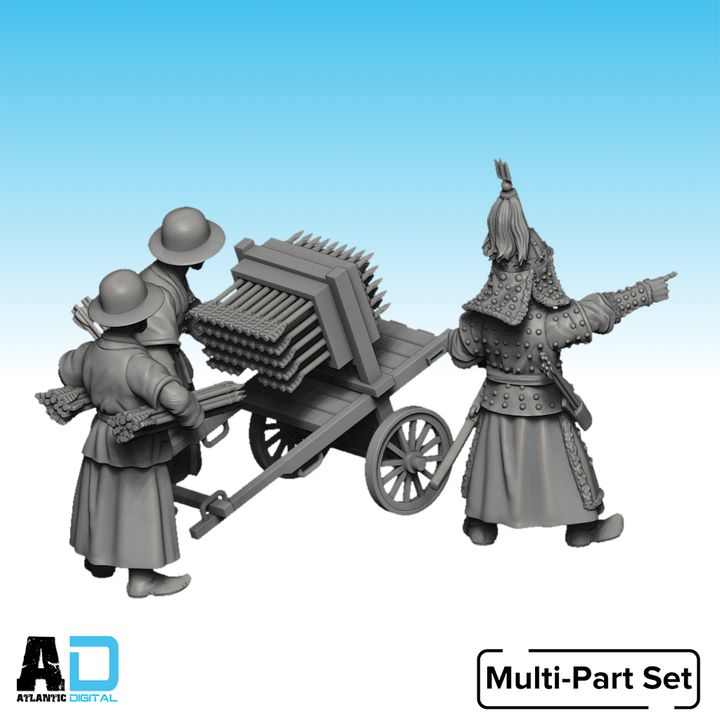 3D Printable Joseon Hwacha and Crew by Wargames Atlantic