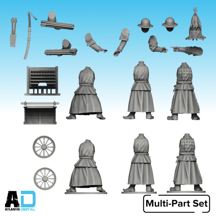3D Printable Joseon Hwacha and Crew by Wargames Atlantic