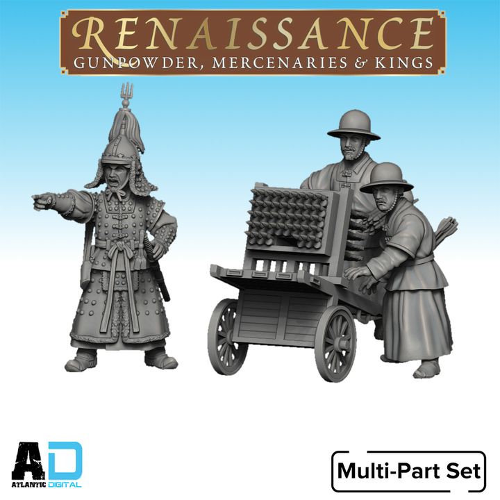 3D Printable Joseon Hwacha and Crew by Wargames Atlantic