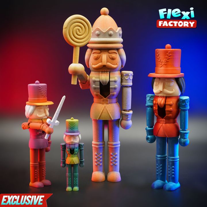 3D Printable Exclusive: Flexi Factory Nutcracker Toy Soldier by Flexi ...