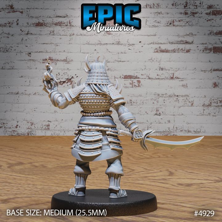 3D Printable Oni Samurai / Tortured Soul Ronin / Evil Humanoid Sword ...