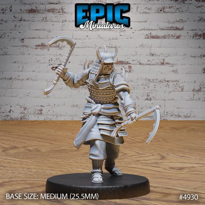 3D Printable Oni Samurai Set / Tortured Soul Ronin / Evil Humanoid ...