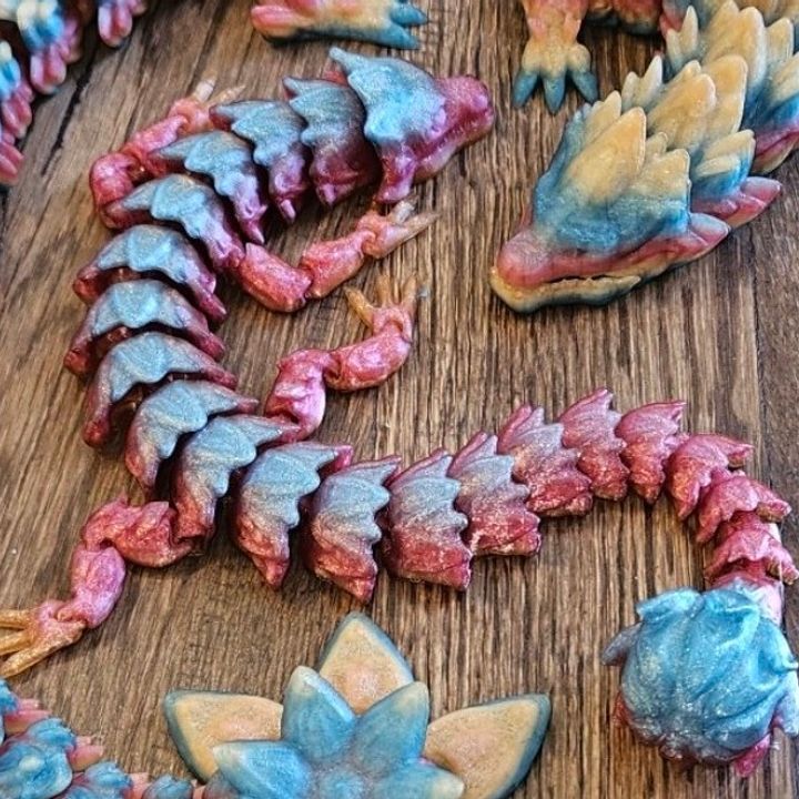 3D Printable Flexi Flail Tail Dragon by Keith A Moore