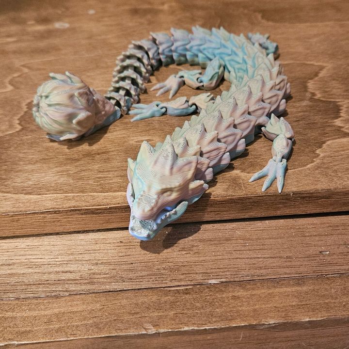 3D Printable Flexi Flail Tail Dragon by Keith A Moore