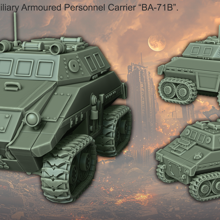 3D Printable DKOM - APC BA-71B (personnel carrier) by Erramir Orlans