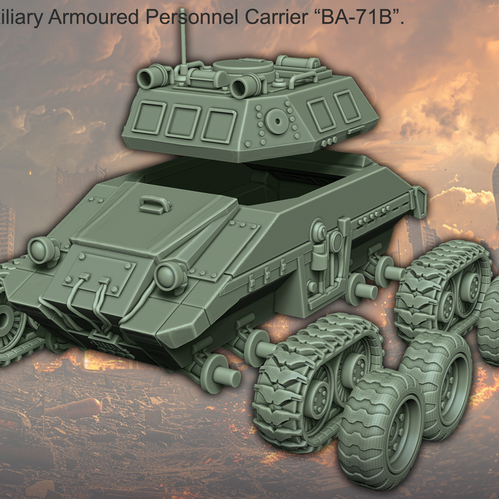 3D Printable DKOM - APC BA-71B (personnel carrier) by Erramir Orlans