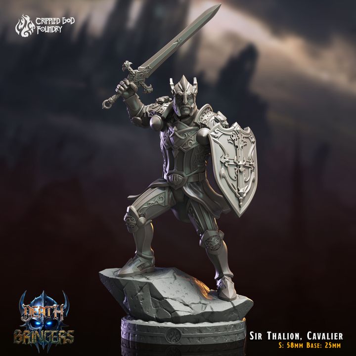 3D Printable Sir Thalion, Knight by Crippled God Foundry