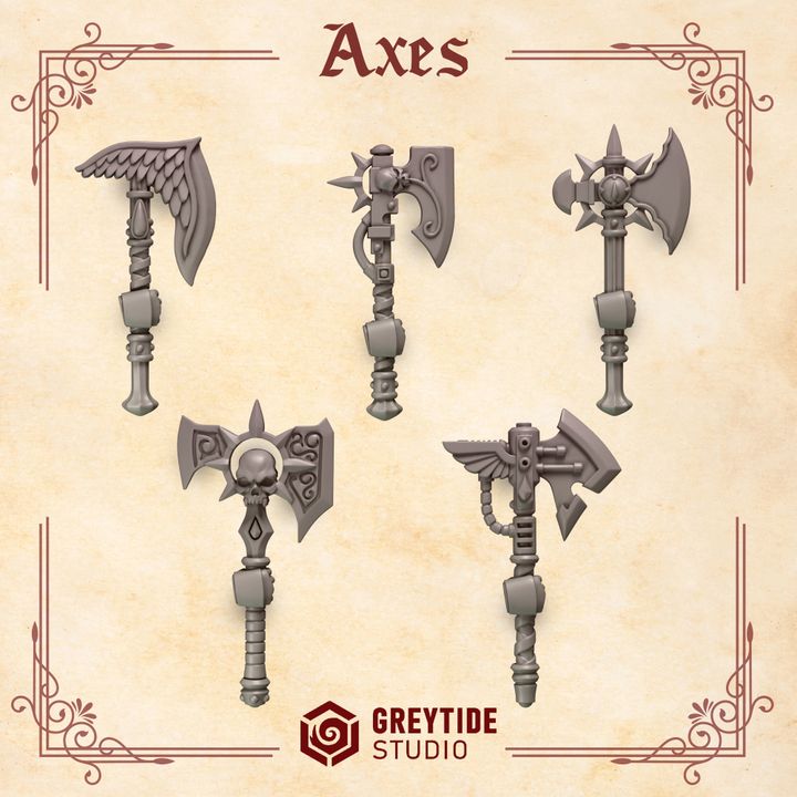 3D Printable Axes CL by GreyTide Studio