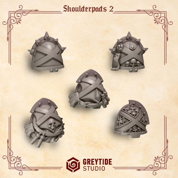 3D Printable Shoulder pads 2 CL by GreyTide Studio