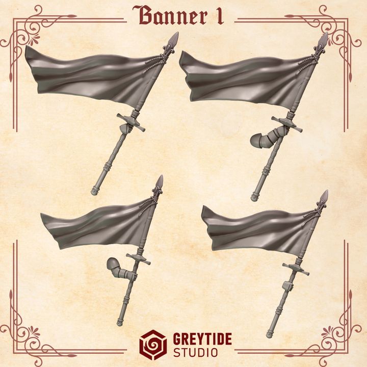 3D Printable Banner 1 CL by GreyTide Studio