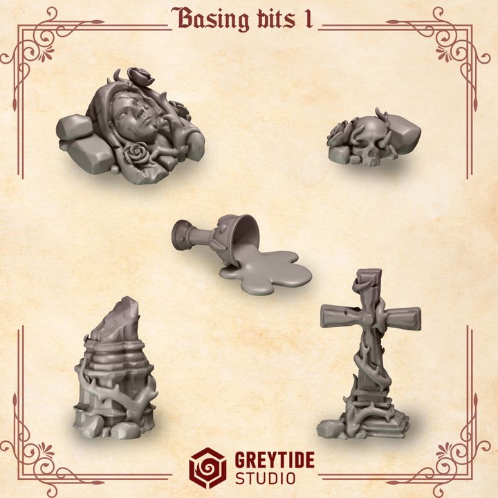 3D Printable Basing bits 1 CL by GreyTide Studio