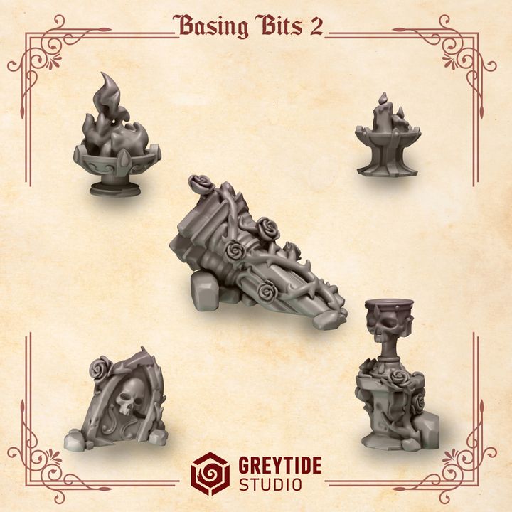 3D Printable Basing bits 2 CL by GreyTide Studio