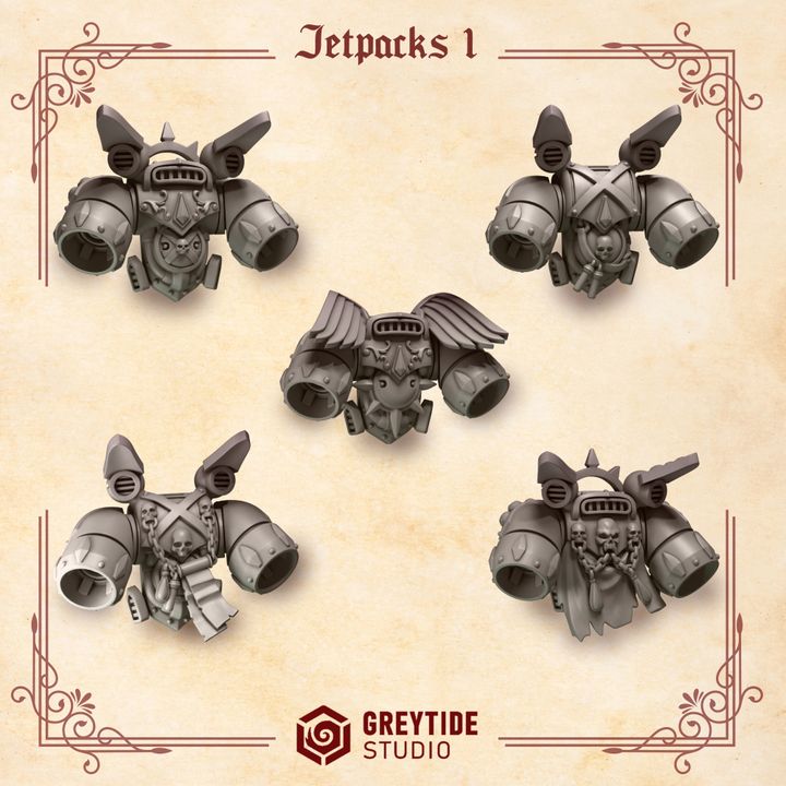 3D Printable Jetpacks 1 CL by GreyTide Studio