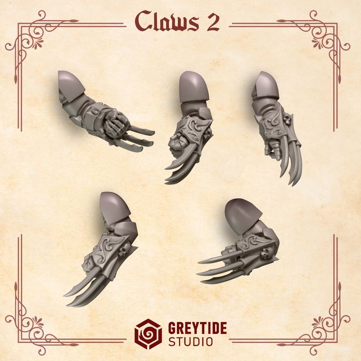 3D Printable Claws 2 CL by GreyTide Studio