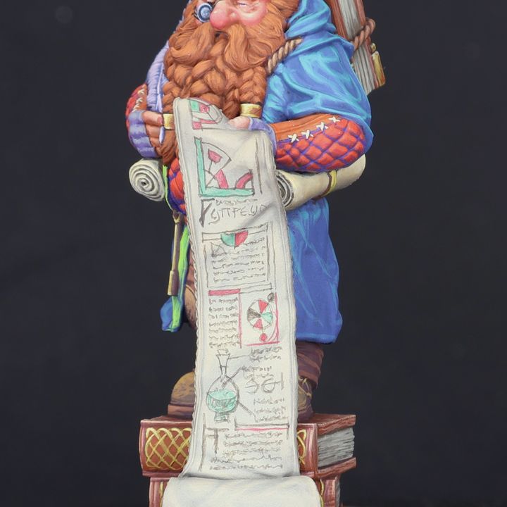 3D Print of Dorin Loreshadow: 75mm Dwarf Scribe (pre-supported) by ...