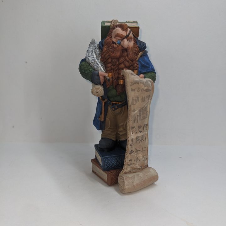 3D Print of Dorin Loreshadow: 75mm Dwarf Scribe (pre-supported) by nwood